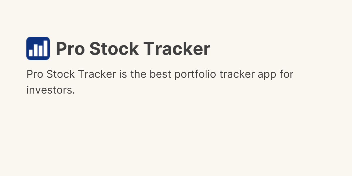 Pro Stock Tracker on Uneed | Uneed