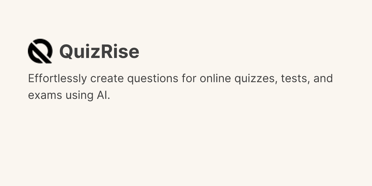 QuizRise on Uneed | Uneed
