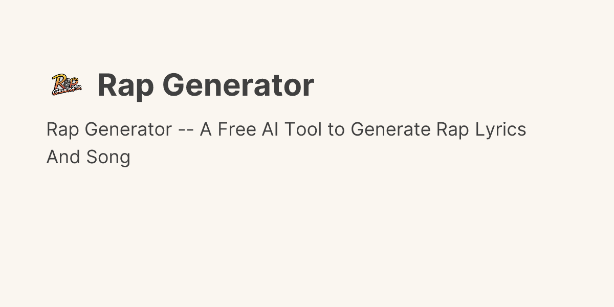 Rap Generator on Uneed | Uneed