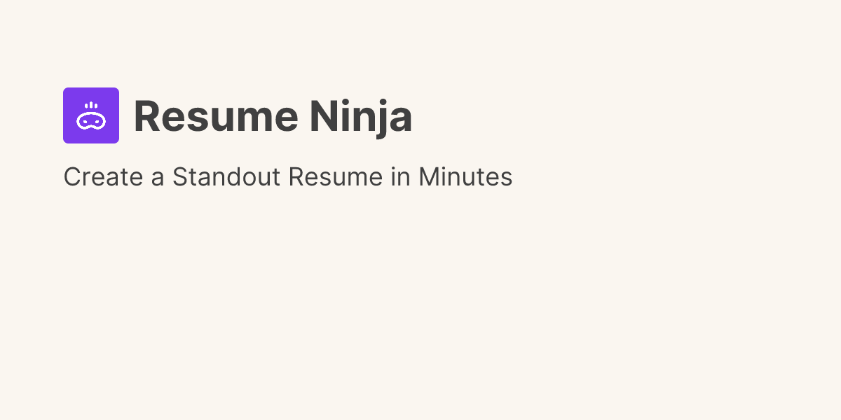 Resume Ninja on Uneed | Uneed