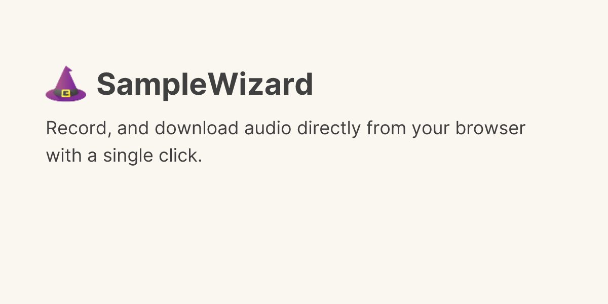 SampleWizard on Uneed | Uneed