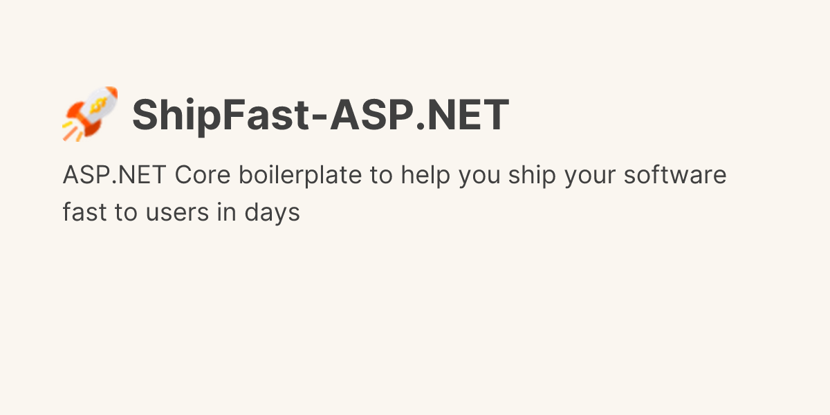 ShipFast-ASP.NET on Uneed | Uneed