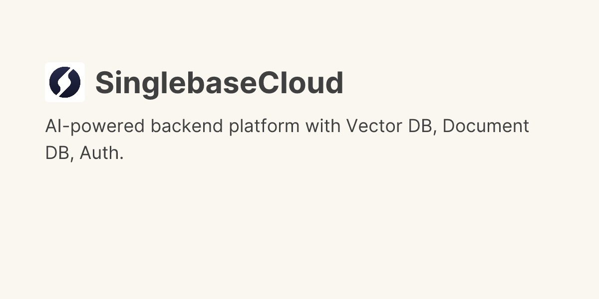 SinglebaseCloud on Uneed | Uneed