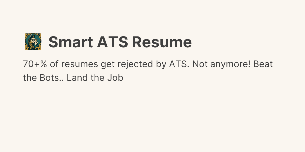 Smart ATS Resume on Uneed | Uneed