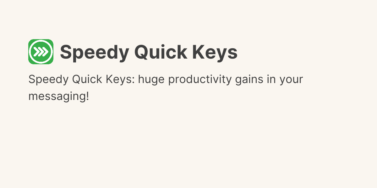 Speedy Quick Keys on Uneed | Uneed