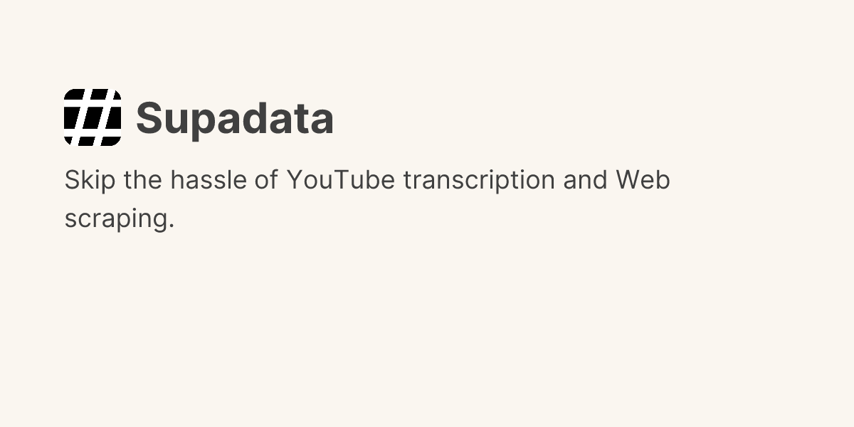 Supadata on Uneed | Uneed