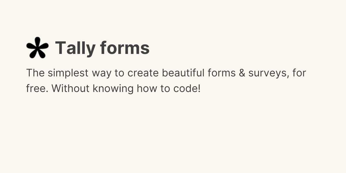 Tally forms on Uneed | Uneed