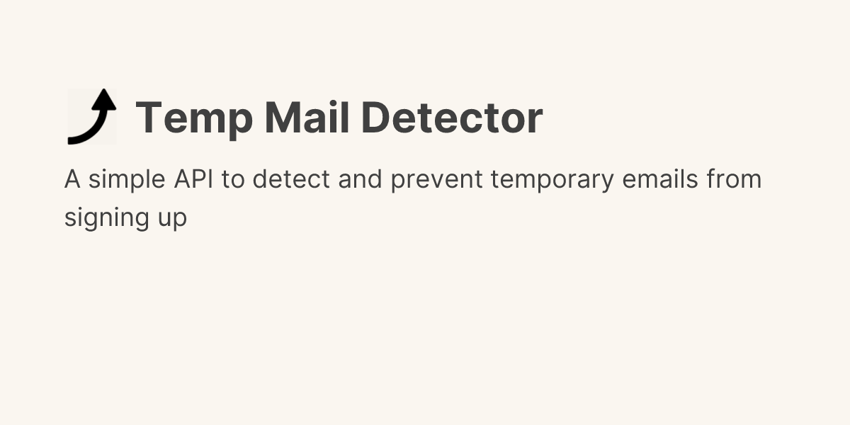 Temp Mail Detector on Uneed | Uneed