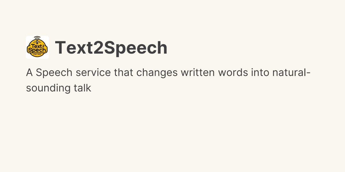 Text2Speech on Uneed | Uneed