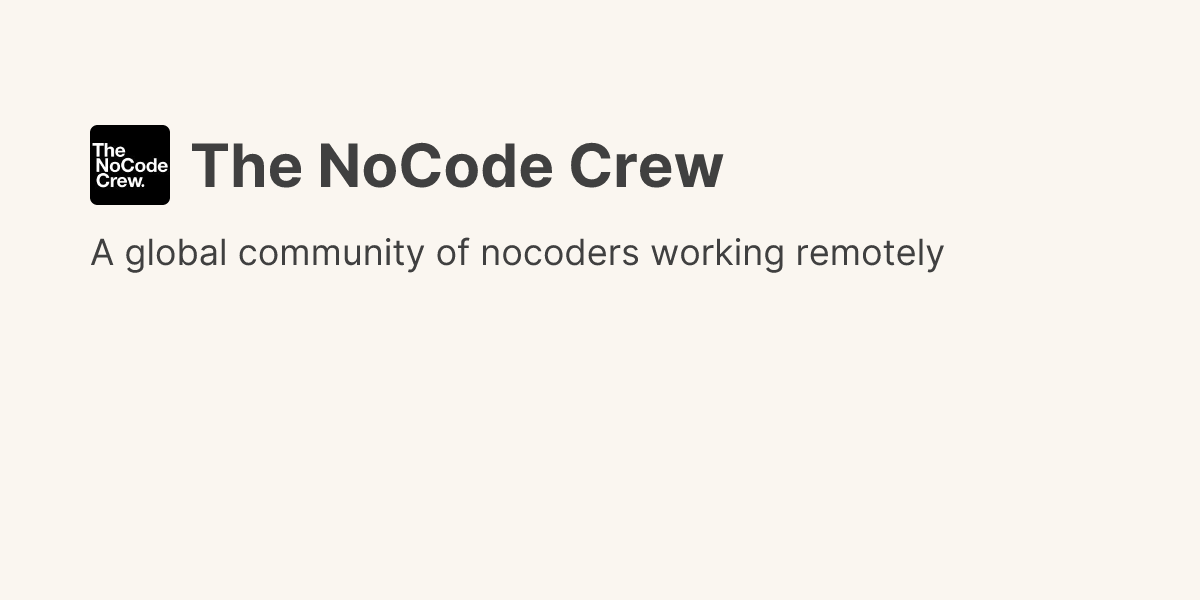 The NoCode Crew on Uneed | Uneed