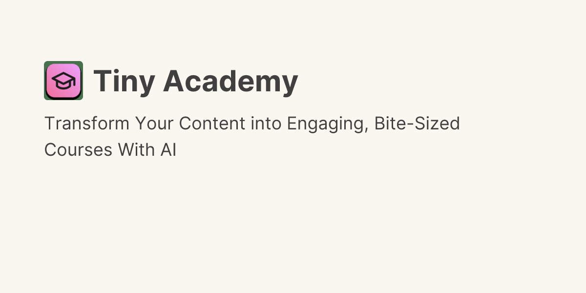 Tiny Academy on Uneed | Uneed