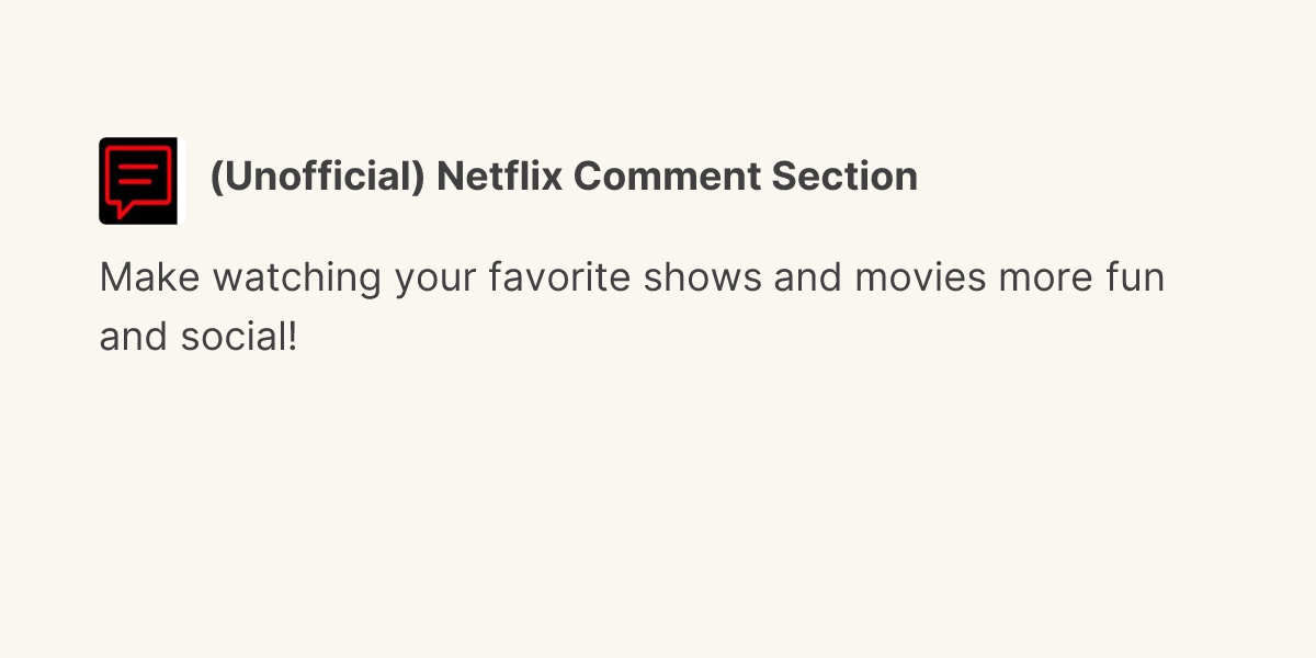 (Unofficial) Netflix Comment Section on Uneed | Uneed