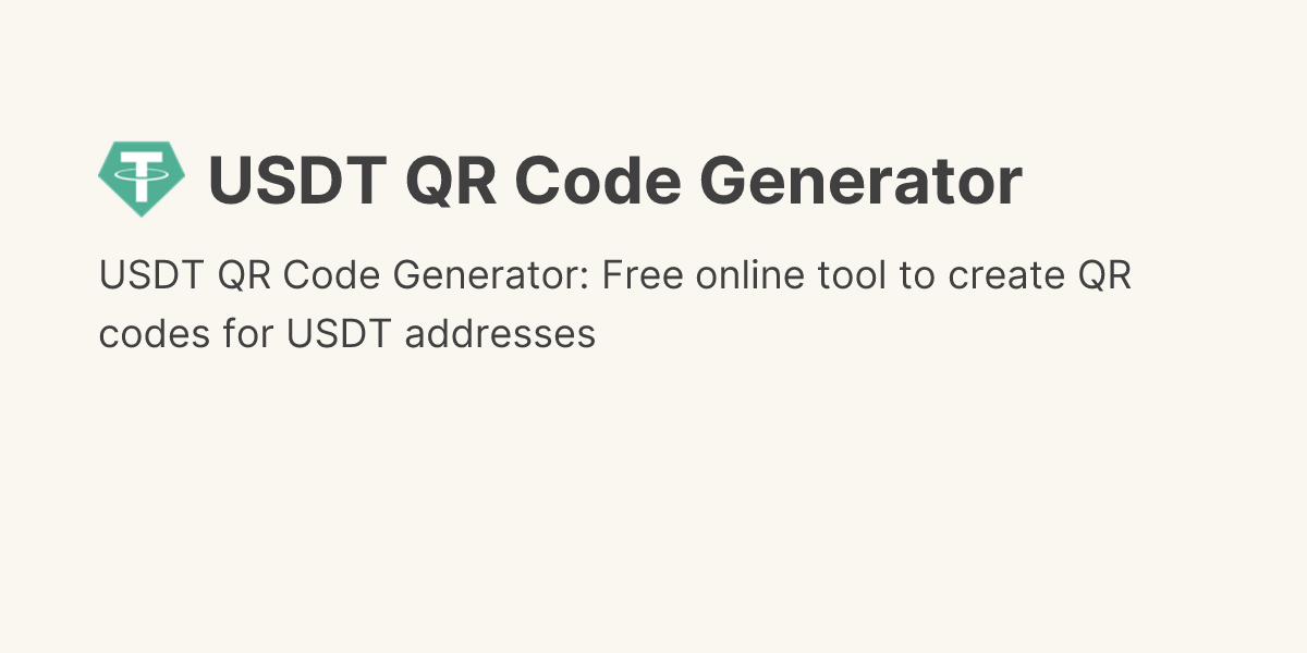 USDT QR Code Generator on Uneed | Uneed