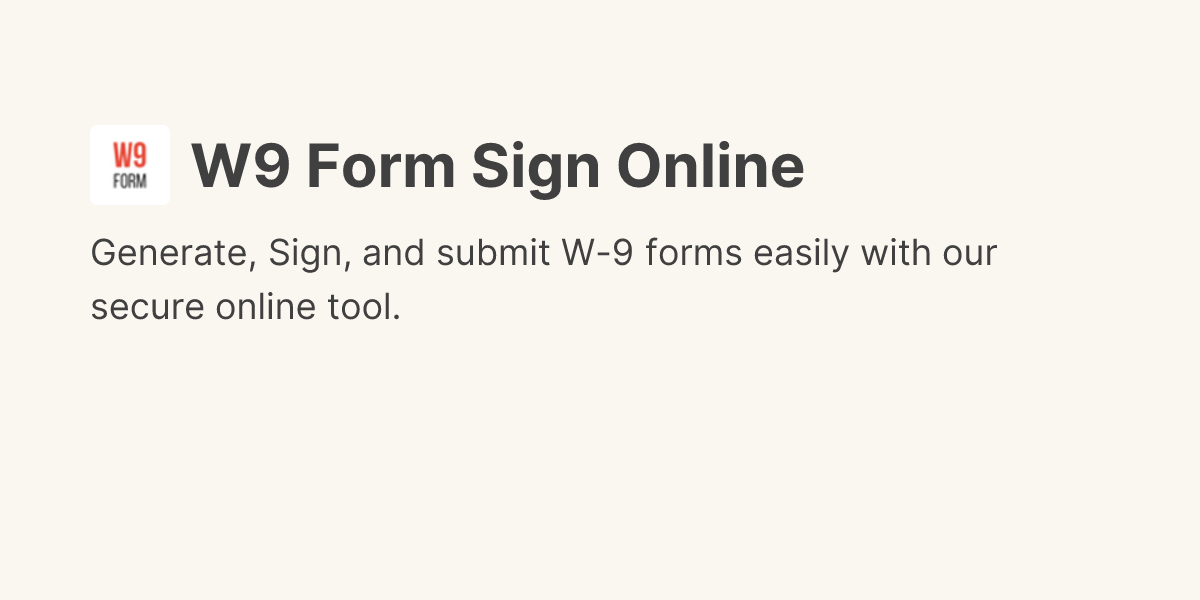 W9 Form Sign Online on Uneed | Uneed