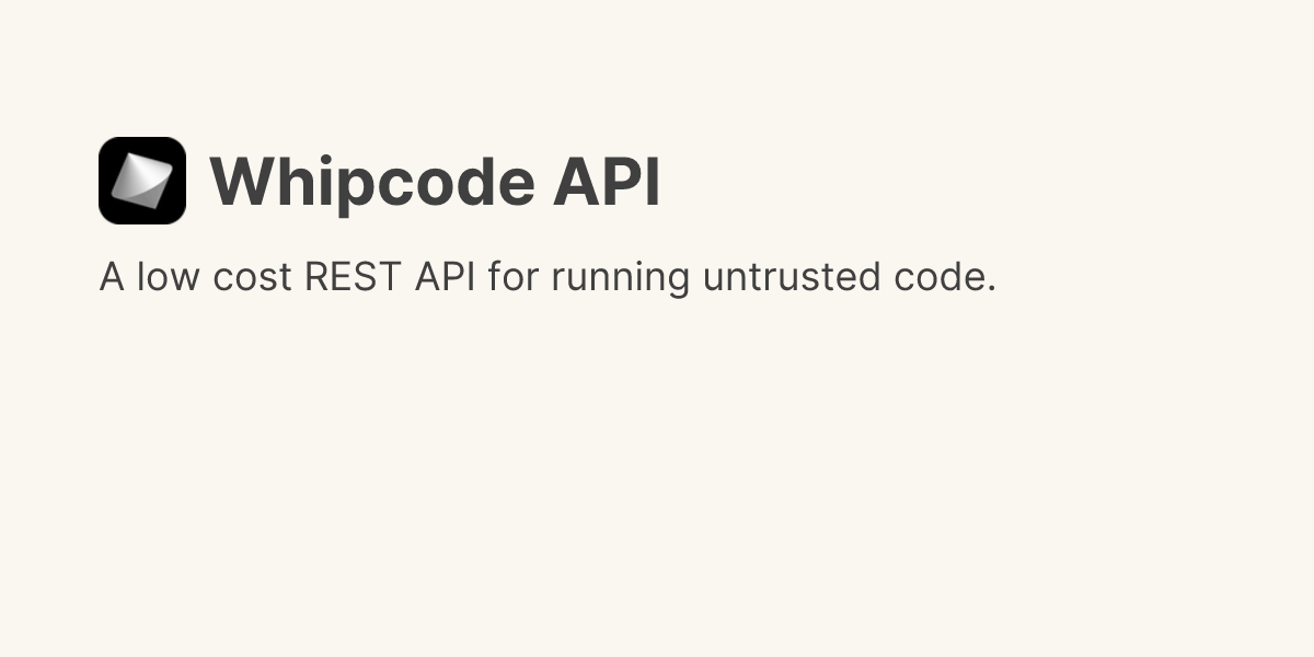 Whipcode API on Uneed | Uneed