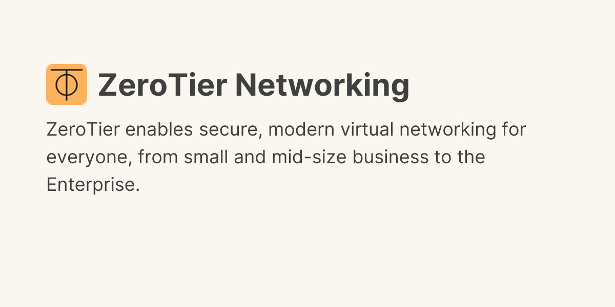 ZeroTier Networking on Uneed | Uneed